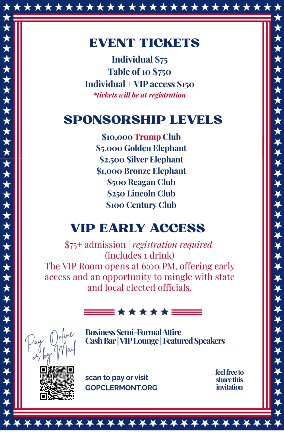 Lincoln Reagan Dinner – Clermont County Republican Party